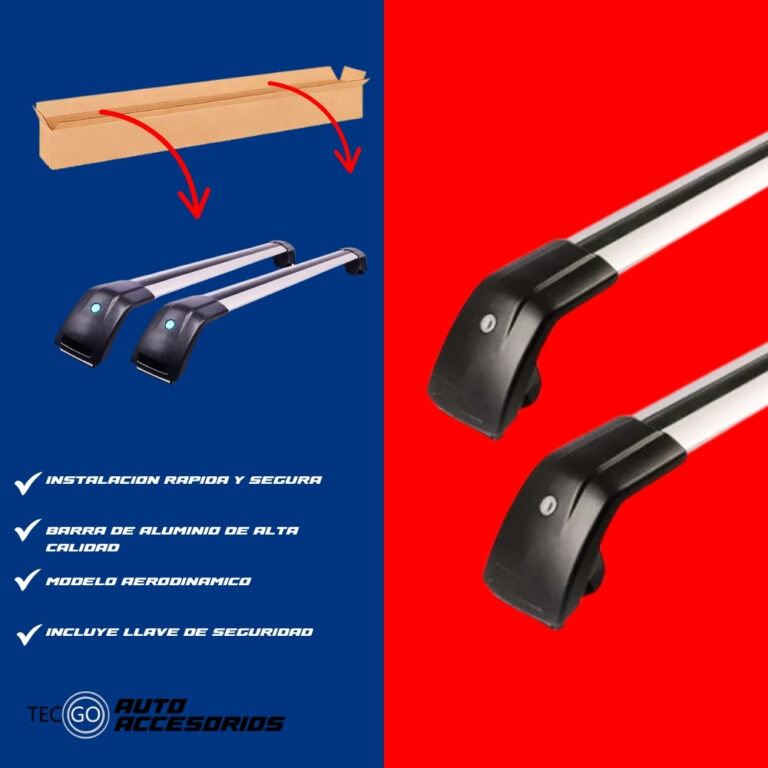 BARRA DE TECHO ENGANCHABLE PORTAEQUIPAJE GRIS – TECGO AUTO ACCESORIOS